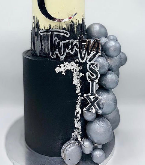 Double layer waterfall/floating/vertical acrylic cake topper ...