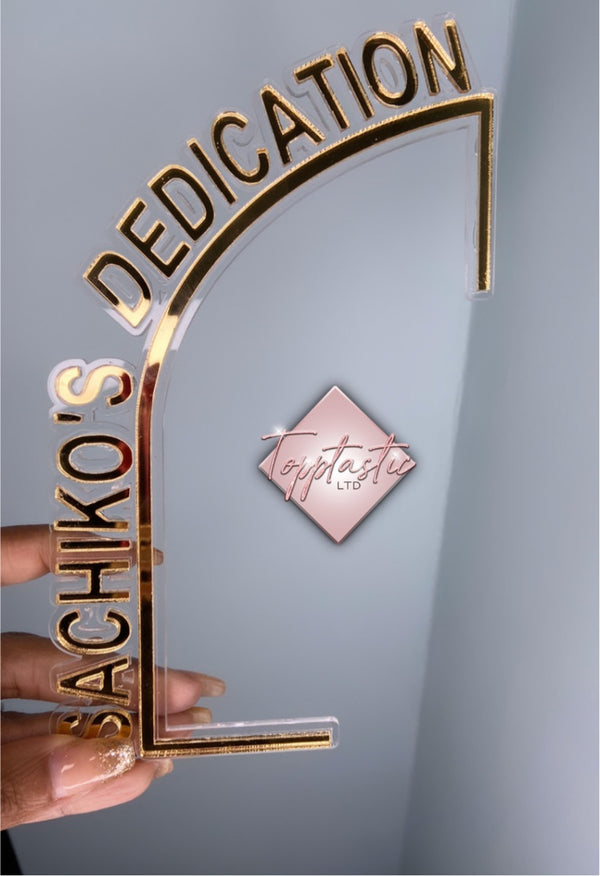 Arched cake topper - Topptastic Ltd