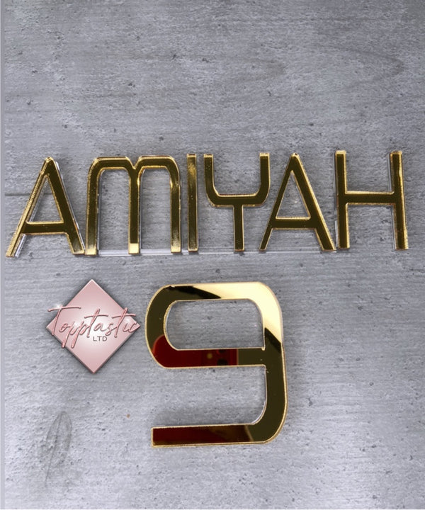 Double layered PS5 name and age charm SET - Topptastic Ltd